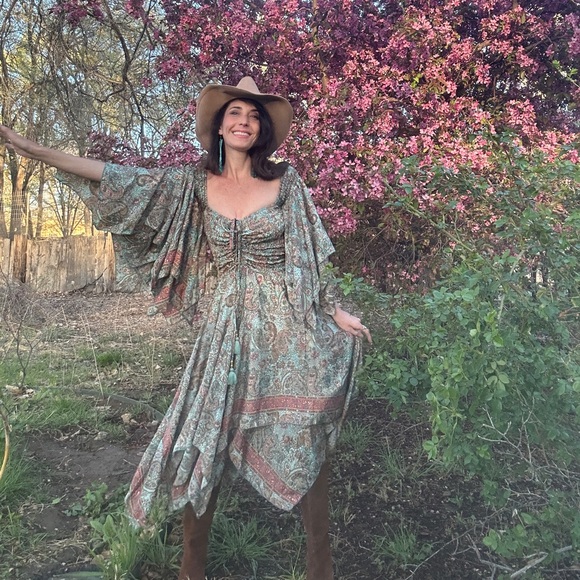 Bouboulina | Dresses | Stevie Nicks Dress Dreams Silk Fairy Dress Boho ...